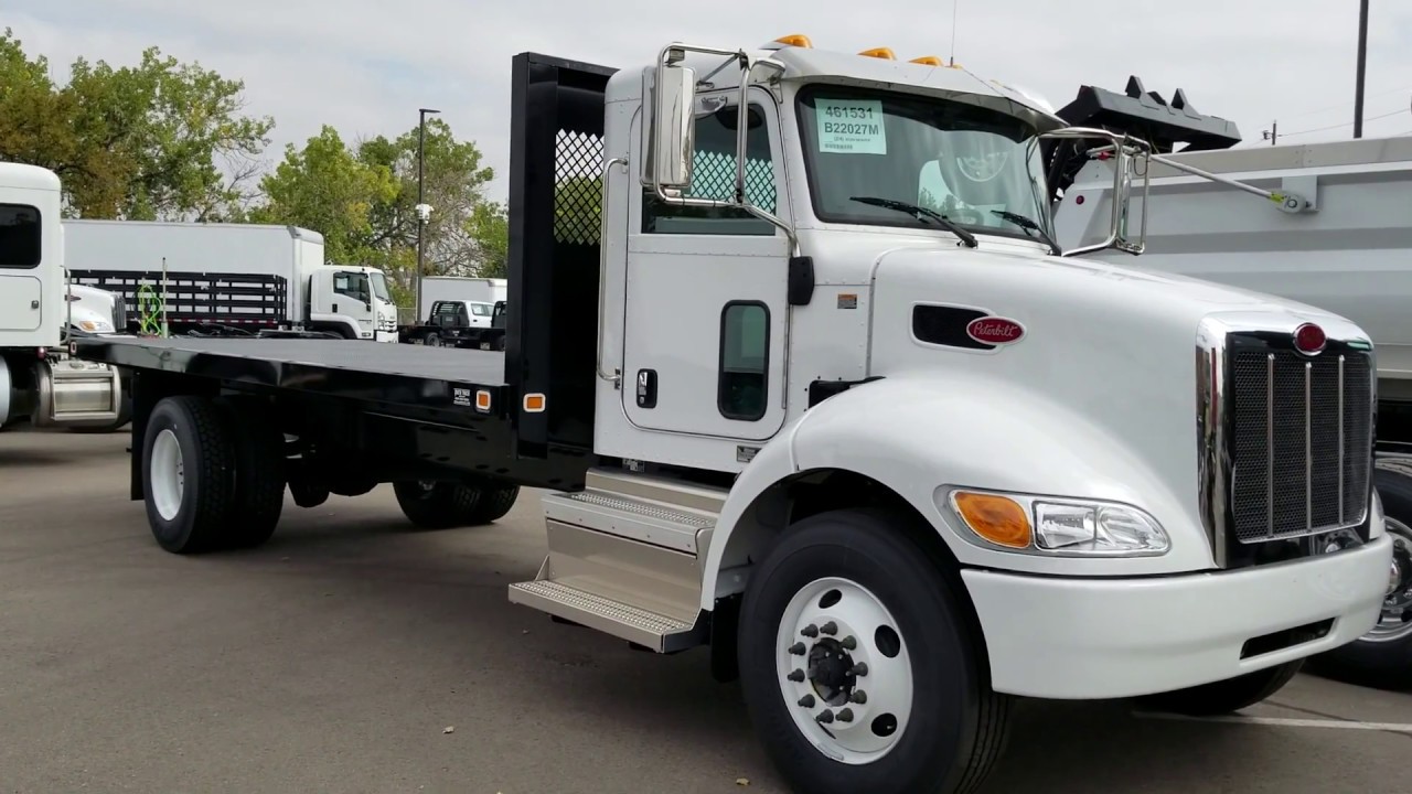2018 Peterbilt 337 flatbed - YouTube