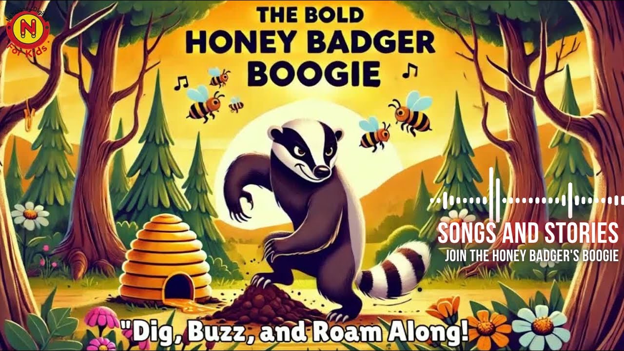 🎵 The Bold Honey Badger Boogie l Kids Song | Nursery Rhymes | Kids ...
