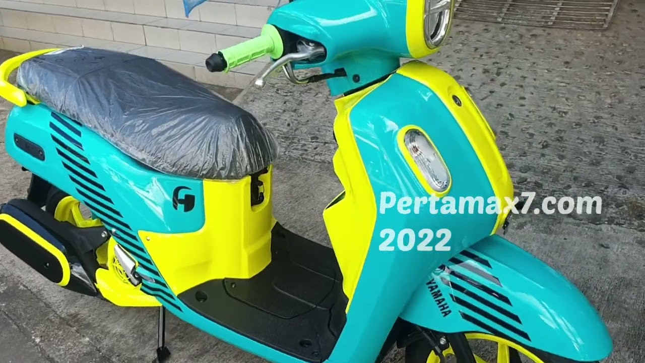 Custom Yamaha Fazzio Hybrid Cyan Fluo Cargloss 🛵Young Motor Wonogiri ...