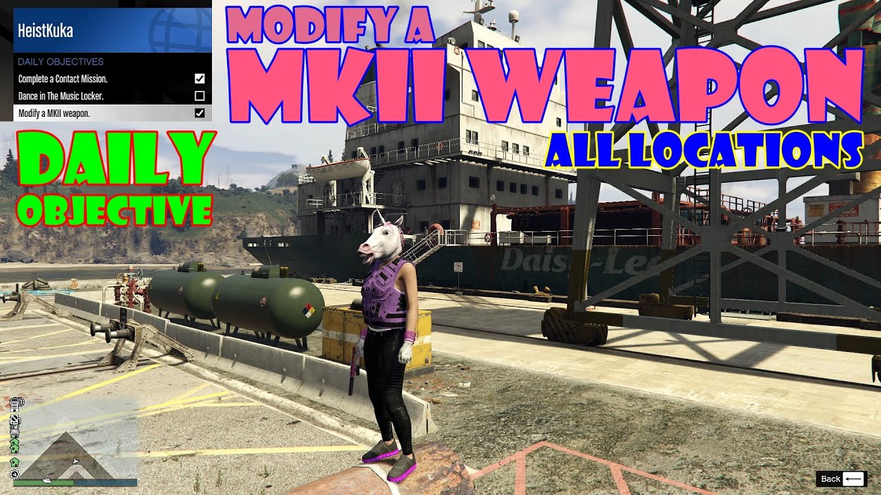 Modify a MKII Weapon 🔫 With All Locations | Daily Challenge GTA 5 Online - YouTube