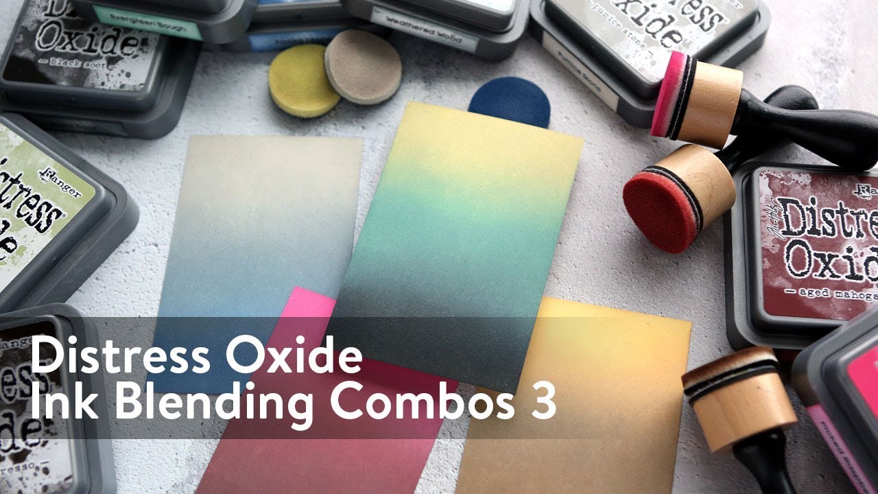 Distress Oxide Ink Blending Color Combinations 3 - YouTube