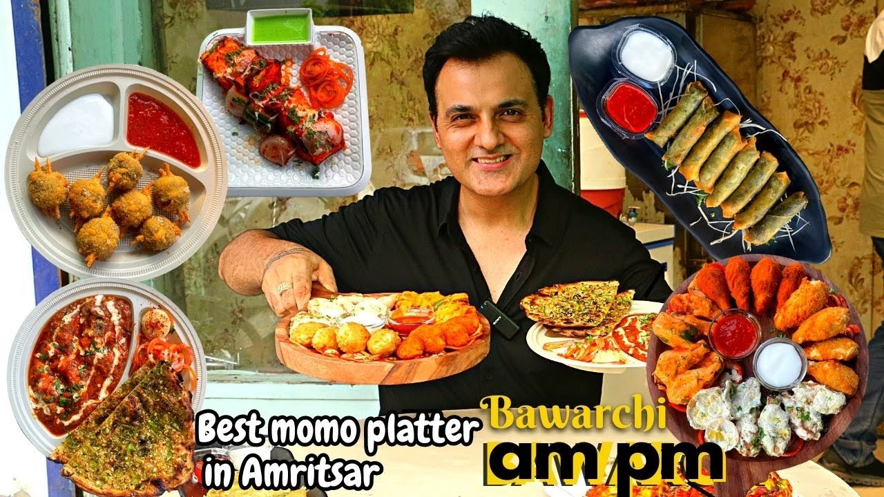 Indian Street Food | Best momo platter in Amritsar | Amritsar food tour ...