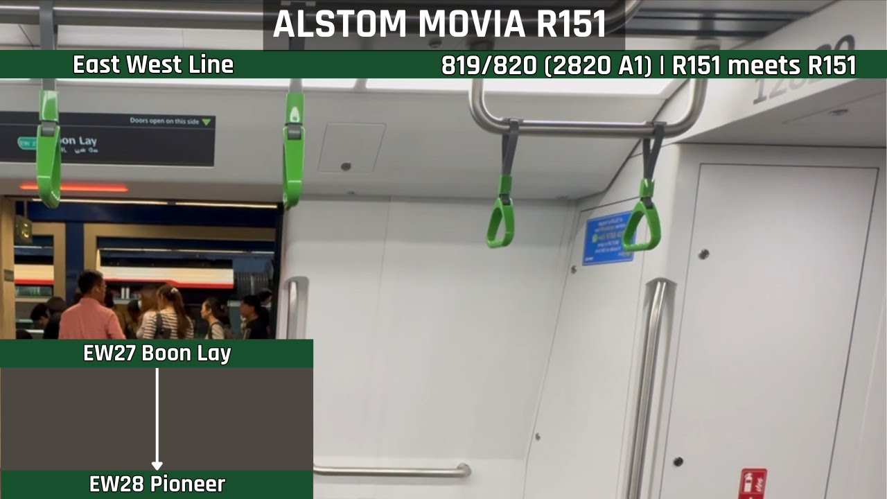 [R151 Meets R151] 🟢 Alstom Movia R151 (819/820) [Boon Lay → Pioneer ...