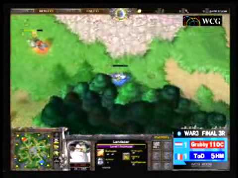 WCG 2006 유렵챔피언쉽 WarCraft3 파이널 3라운드 Grubby vs ToD - YouTube