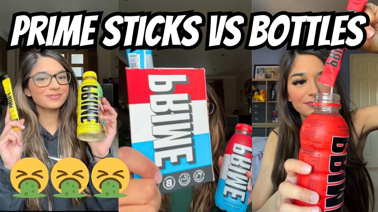 PRIME STICKS VS PRIME HYDRATION BOTTLES - Rare lemonade stick! - YouTube