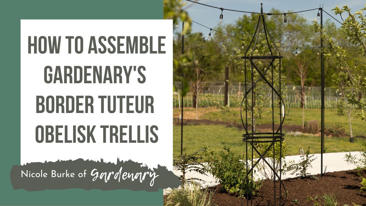 How to Assemble Gardenary's Border Tuteur Obelisk Trellis - YouTube