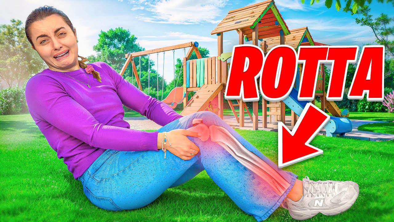 DANI SI è ROMPE LA GAMBA AL PARCO GHIOCHI mentre CORRE! *Sta MALE ...