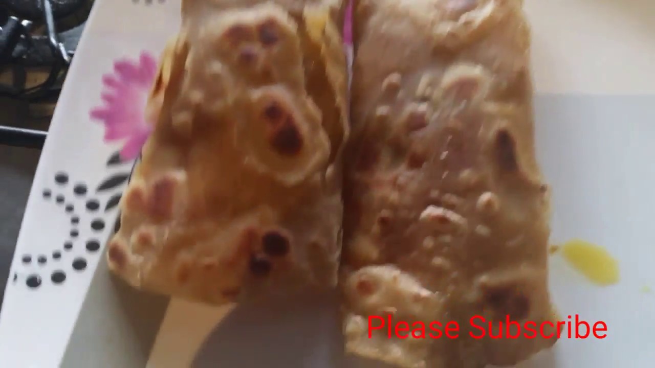 How to make Ghee Roti wrap. - YouTube