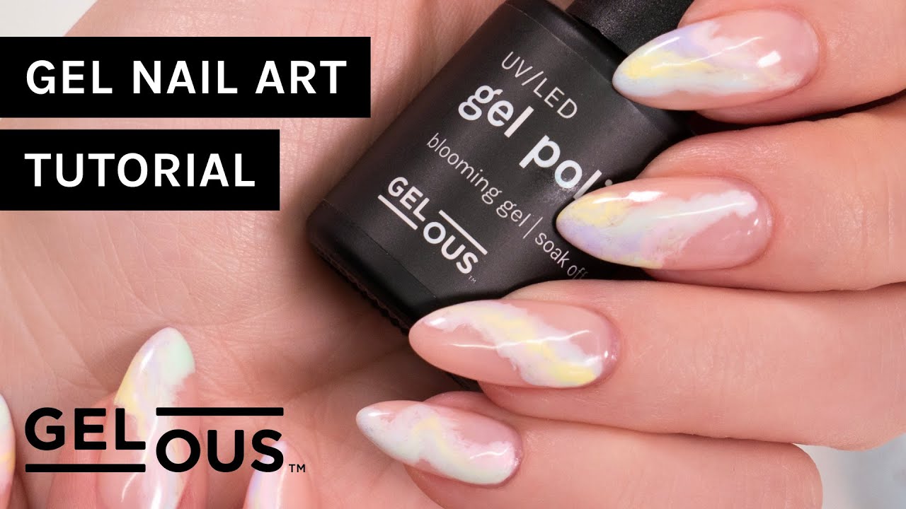 Using Blooming Gel For A Watercolour Pastel Mani | Gel Nail Art ...