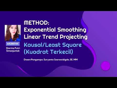 Penggunaan POM QM dengan Exponential Smoothing, Linear Trend Projecting & Kausall/Least Square ...