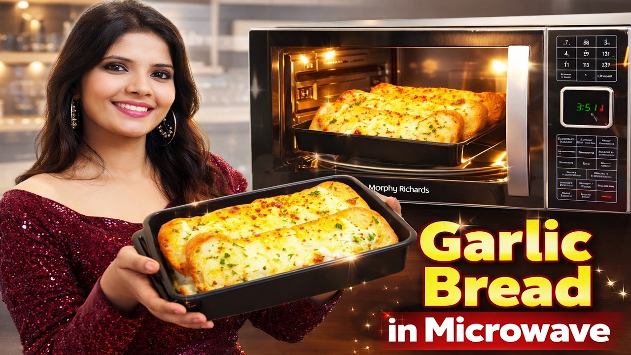 Garlic Bread Recipe | Garlic Bread In Microwave | Microwave Recipes ...
