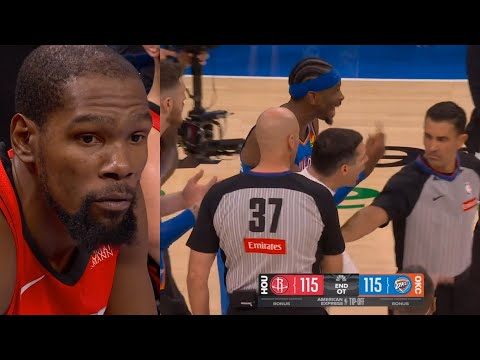 OKC heated after Kevin Durant calls timeout when Rockets had none but refs ignore it