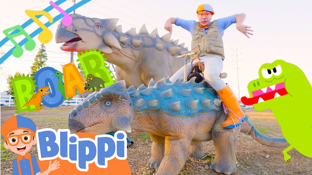 10 Minutes of Nonstop Blippi Dinosaur Song! Science videos for kids ...