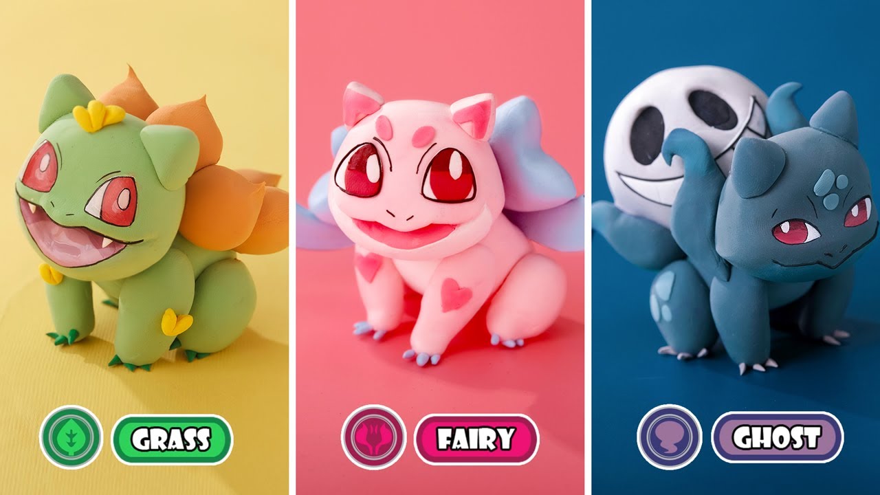 Pokemon Type Swap Bulbasaur - Figures Making | DIY Clay - YouTube