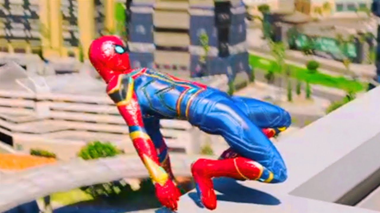Iron Spider Man Falling off Highest Building GTA 5 Funny Moments ...