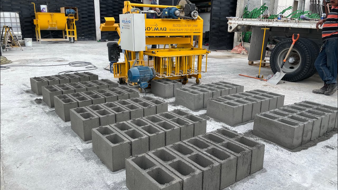 Máquina Bloquera Modelo MP2000 y revolvedora Modelo R100 Saltillo ...