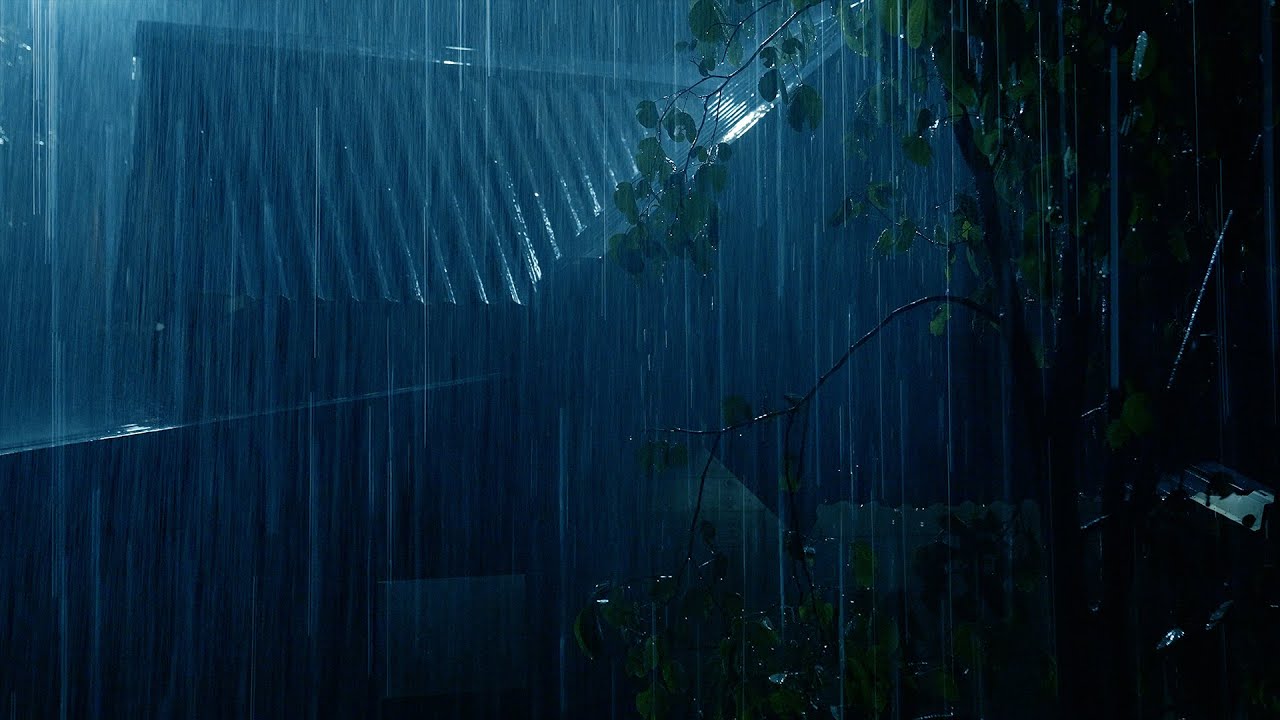 Sleep Instantly with Heavy Rain, Strong Wind & Thunder at Night ...