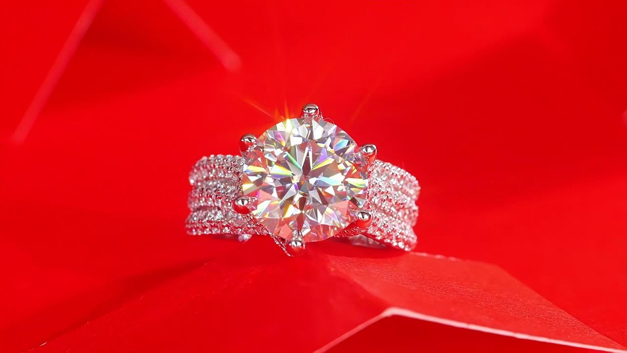 S925 Luxury 5CT Moissanite Ring - YouTube