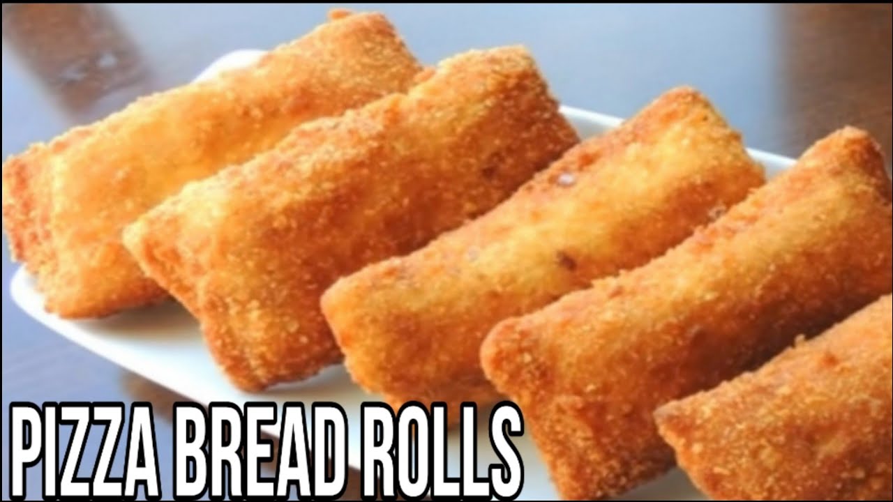 Bread Pizza Roll Recipe - Homemade Pizza Bread Roll | Tea Time Snack ...