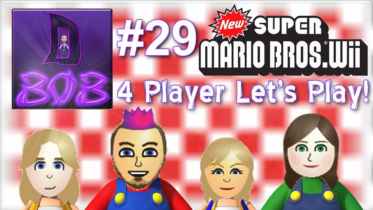 New Super Mario Bros Wii | 4-Player Let's Play | World 4-4 - YouTube