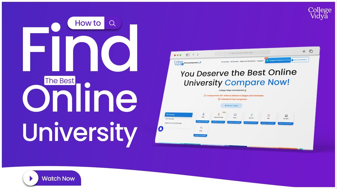 How To Find The Best Online University | College Vidya | Career ...