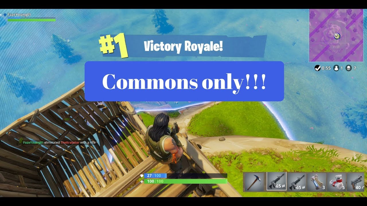 Fortnite Common weapons only! - YouTube