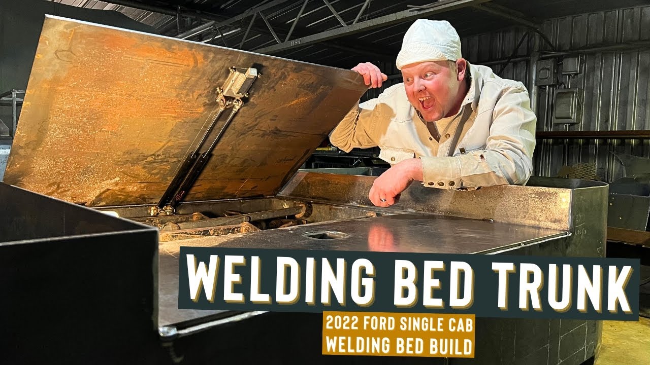 Welding Bed Trunk Goes On The New Welding Rig - YouTube
