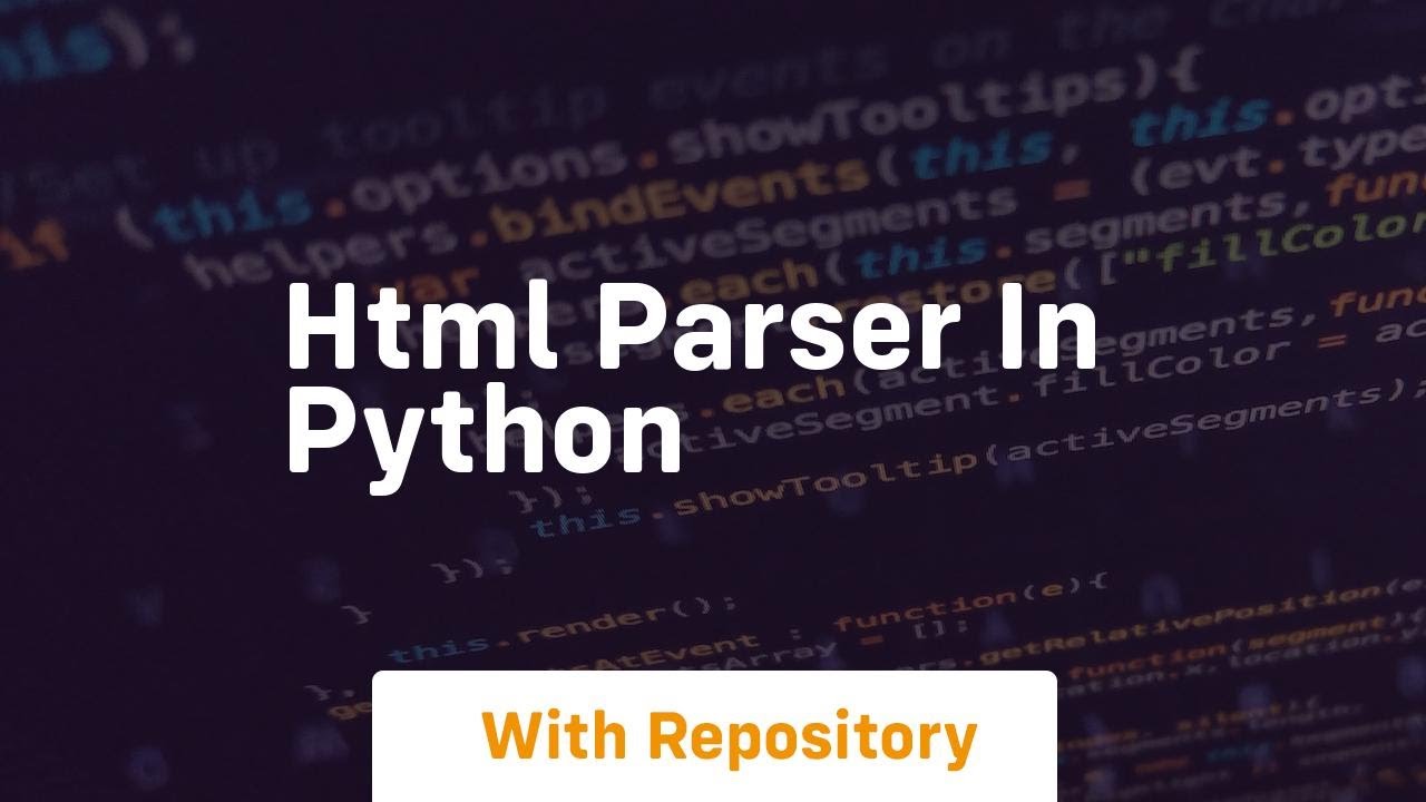 HTML parser in Python - YouTube