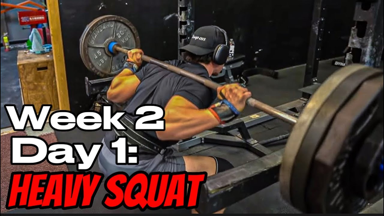 W2 DAY 1: Heavy Squat Day (Full Program for Strength) - YouTube