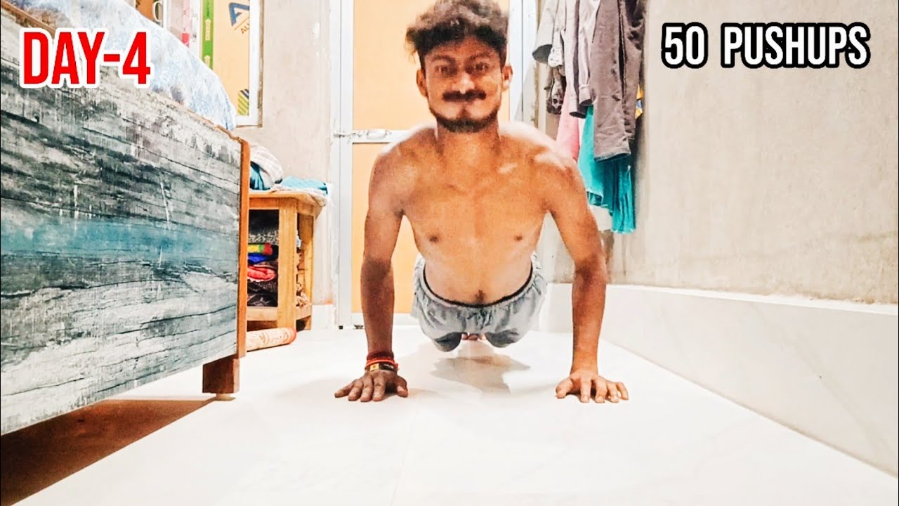Day 4 ~ 50 Pushups Nonstop | Everyday Pushups || - YouTube