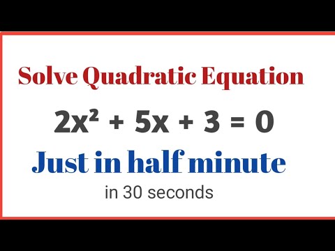 How to solve quadratic equation. in short time. - YouTube