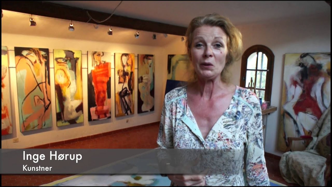 Inge Hørup på udstilling i Odder - YouTube