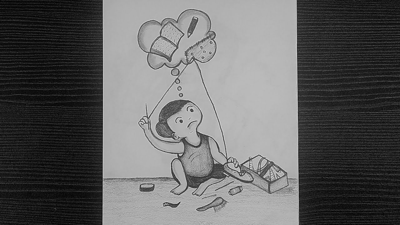 Child Labour Drawing For Competition || World Day Against Child Labour ...