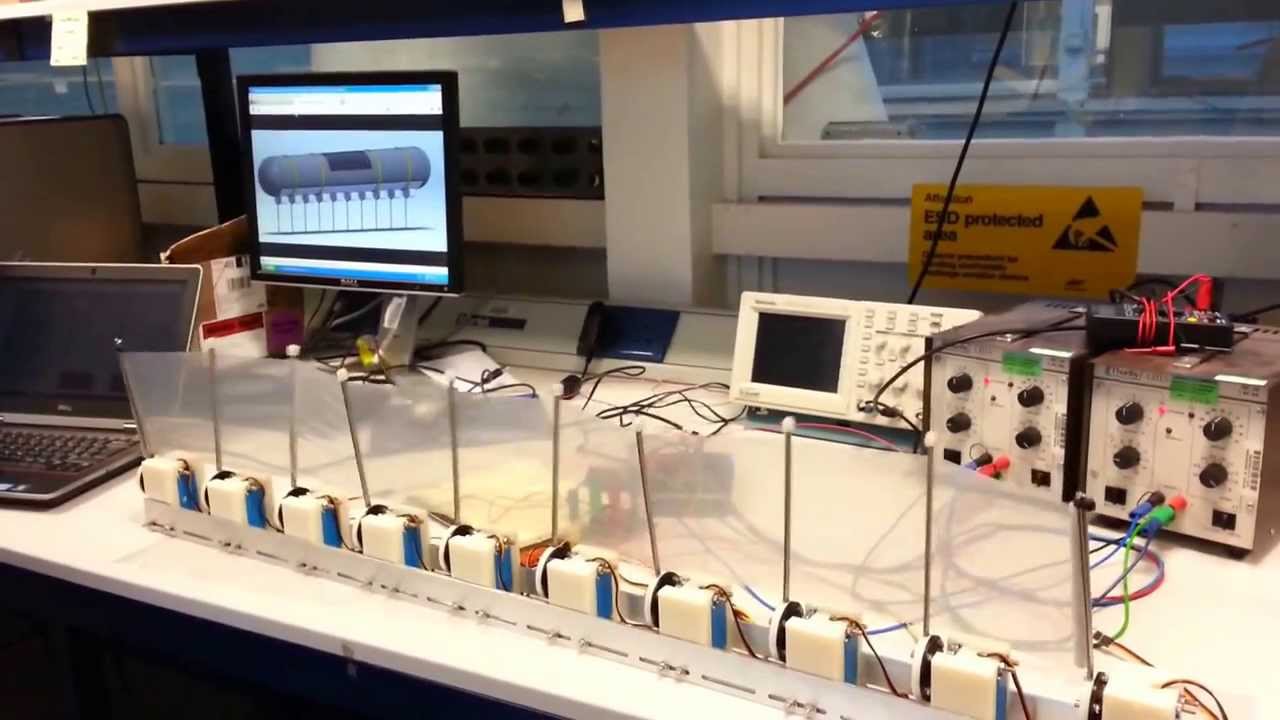 SquidFIN - Robotic fish fin propulsion system - YouTube