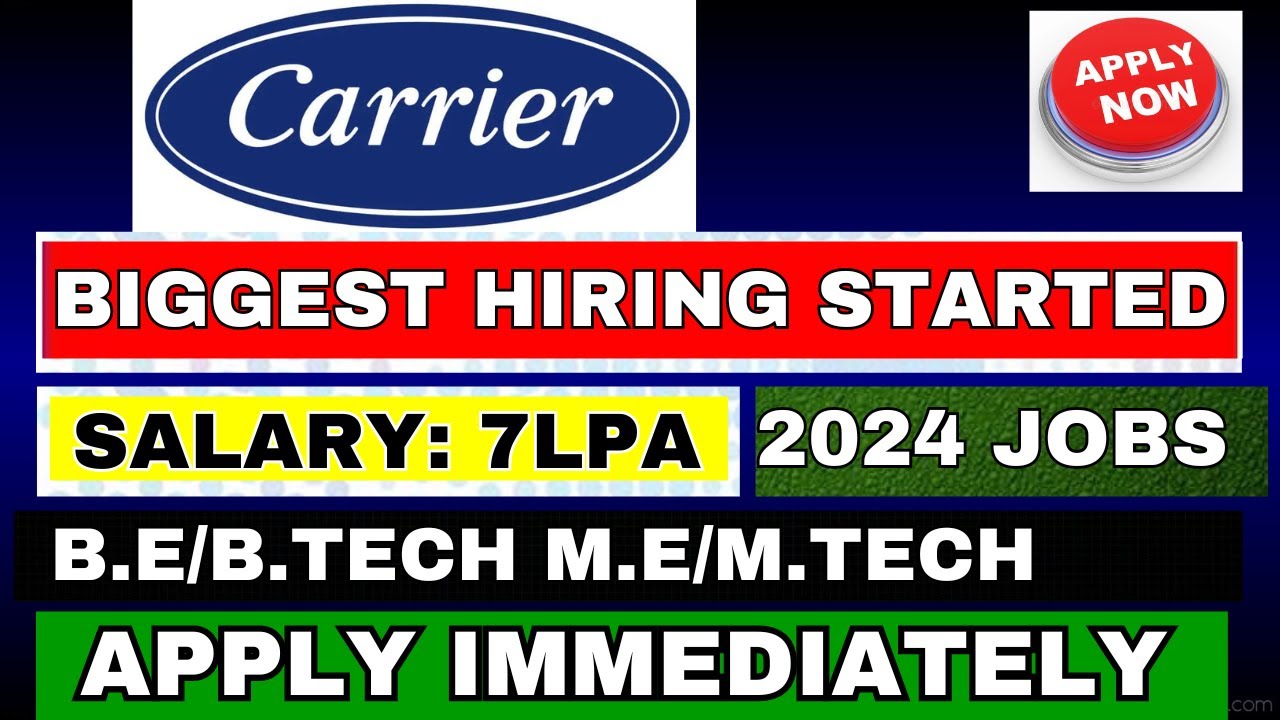 Package: 7LPA | Carrier Recruitment 2024 | Carrier jobs | Jobs in ...