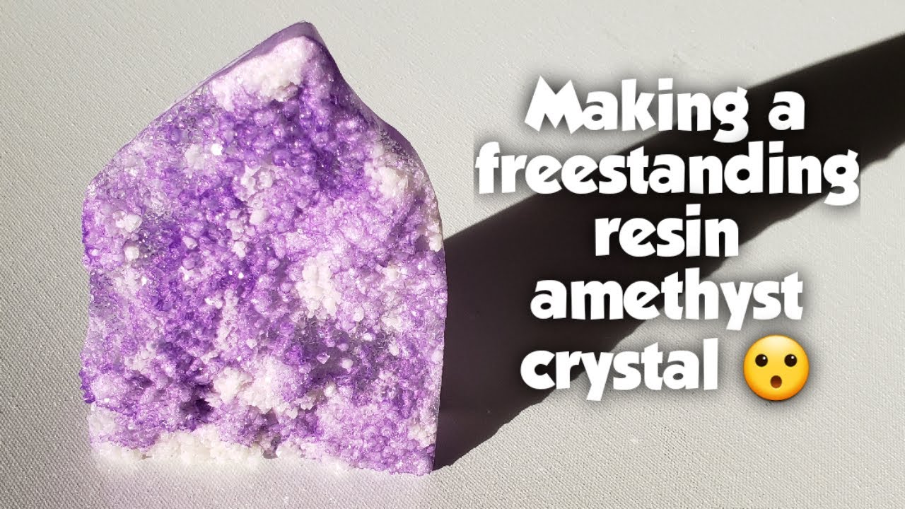 Making an amethyst crystal with resin 😮 trying unicone art resin ...