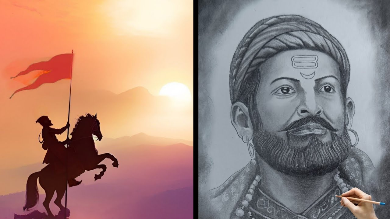How to draw shivaji | छत्रपति शिवाजी महाराज | step by step 🔥🙏 - YouTube