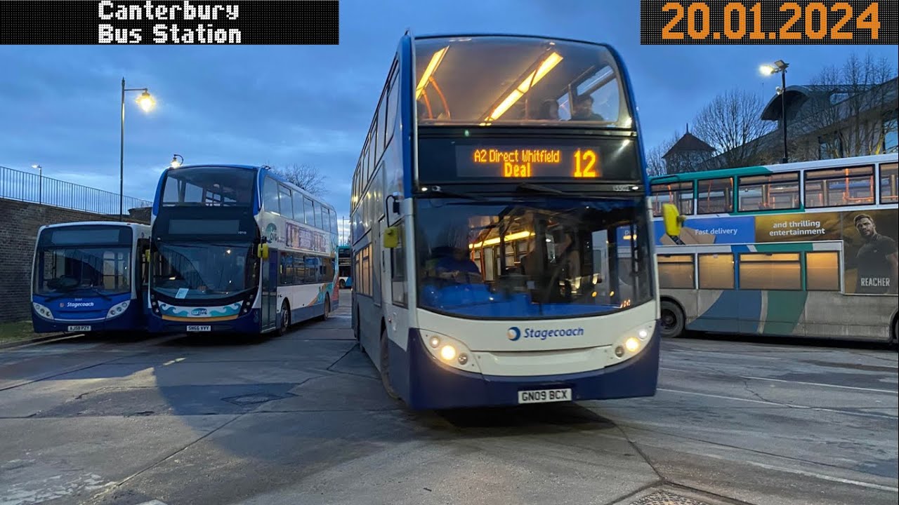 Buses at Canterbury Bus Station, 20.01.2024 - YouTube