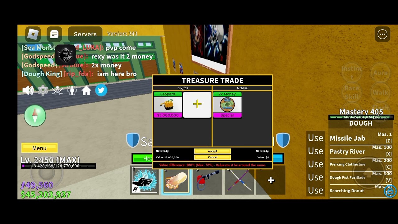 Getting 2x money in blox fruits - YouTube