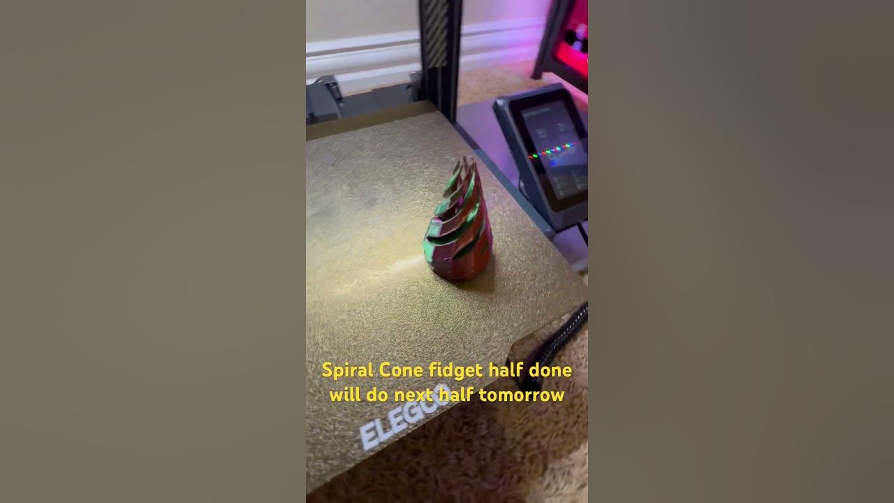 3D Printed Spiral Cone Fidget Toy!! #3dprinting - YouTube