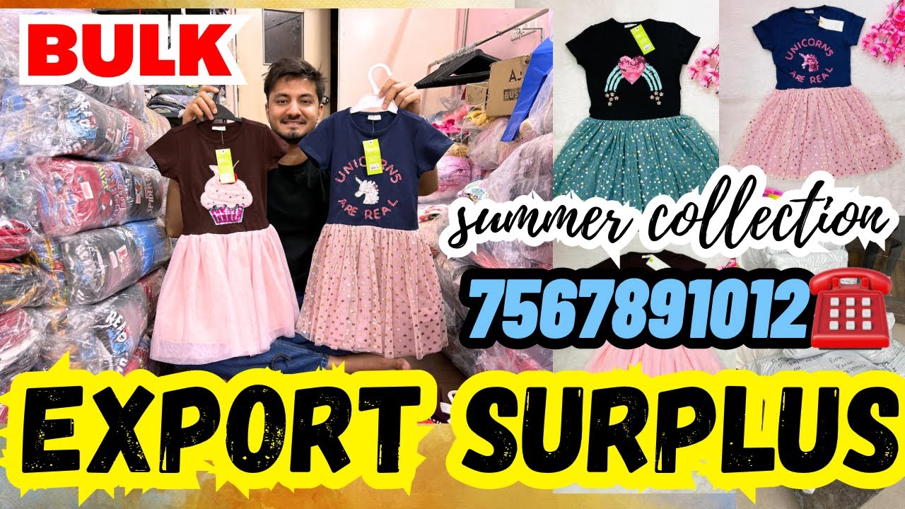 Branded Cheapest Fresh Export Surplus Clothes | Kids Collar Nightsuit ...