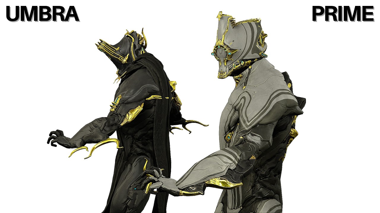 Warframe - Excalibur Prime vs Excalibur Umbra - Visual Comparison - YouTube