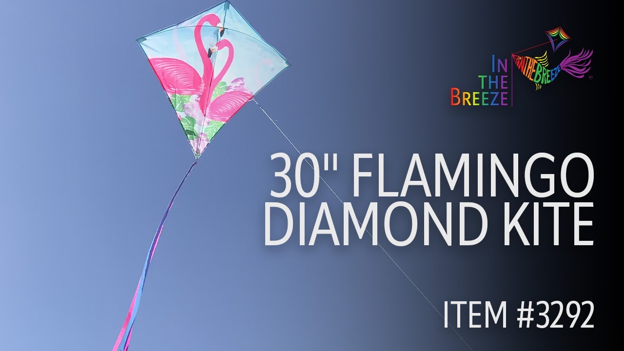 30 " Flamingo Diamond Kite - In The Breeze - YouTube