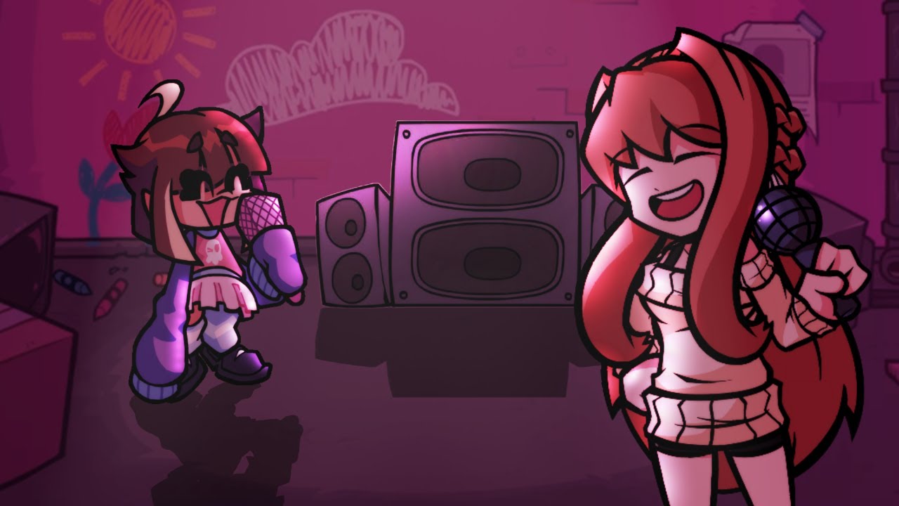 [FNF MASHUP] Blissful X Shrinking Violet | QT Vs. Monika 🎶🔥 - YouTube