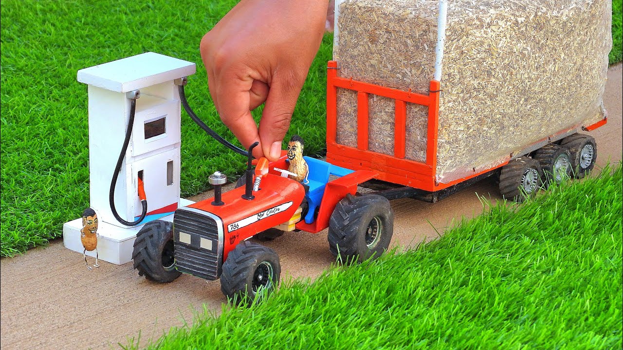 diy tractor mini petrol pump science project || @MiniCreative1 ...