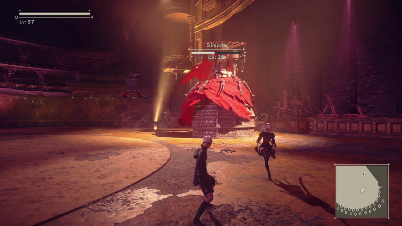 NieR:Automata - Simone boss fight (route B) - YouTube