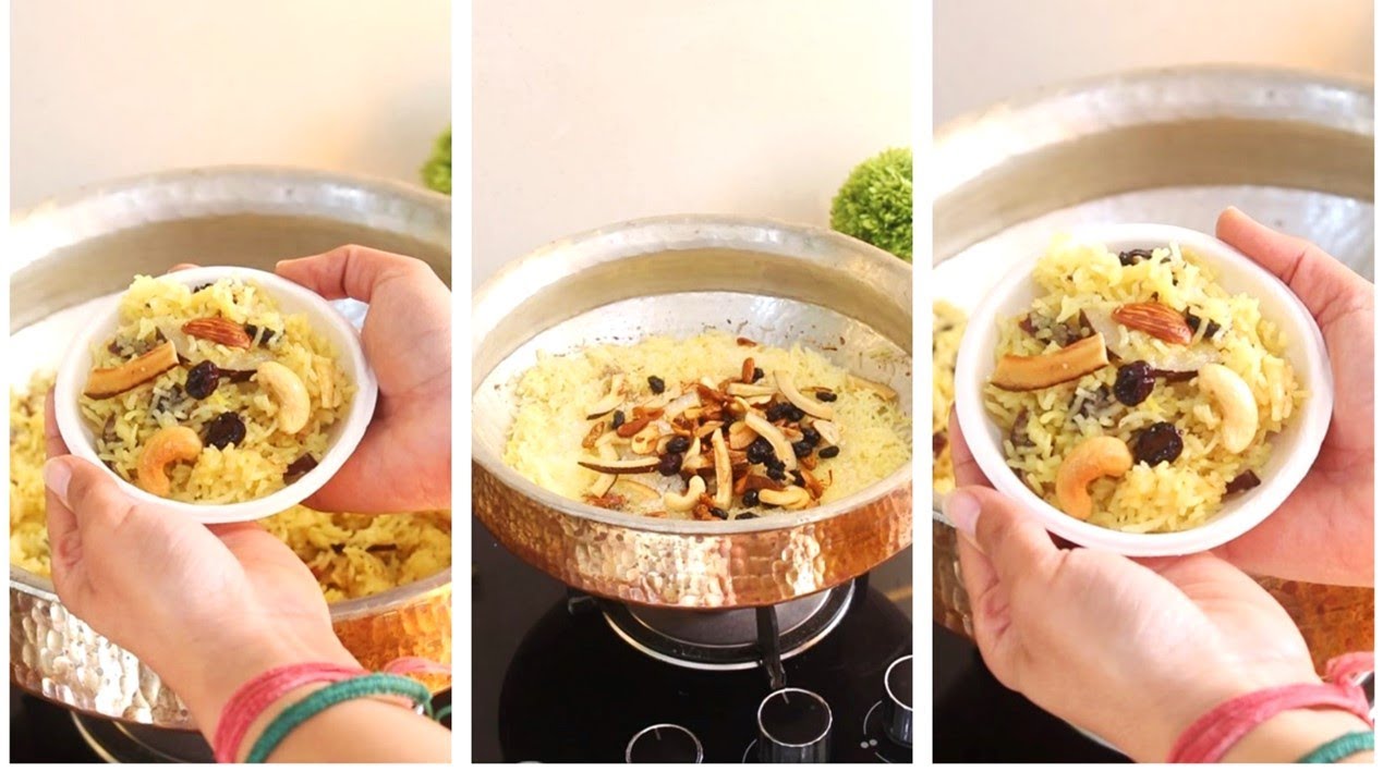 Basant Panchami Special Meethe Chawal - Zarda Pulao - Peele chawal by ...