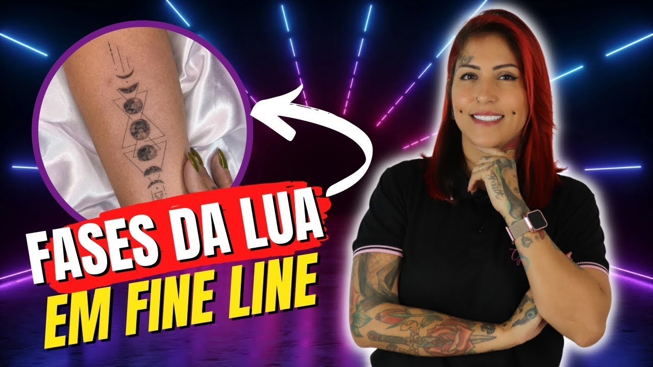 Tattoo Fases da Lua em Fine Line - YouTube