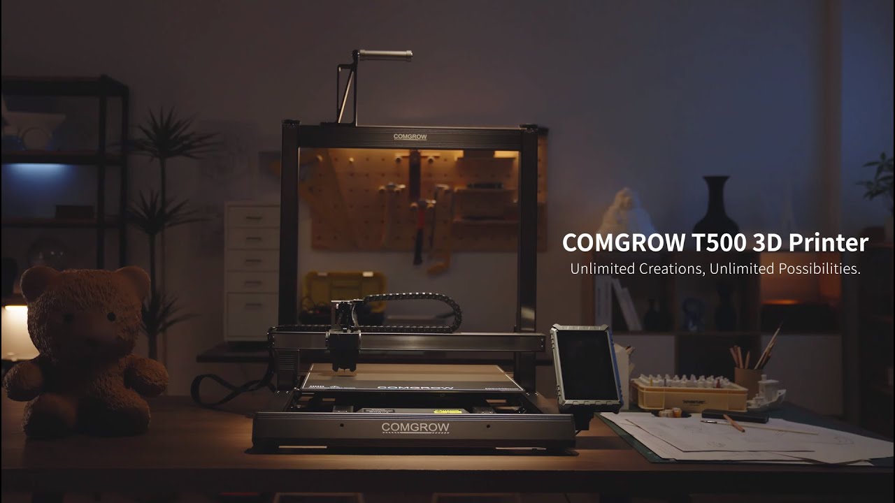Comgrow T500 | 500*500*500mm Large-Scale Klipper 3D Printer - YouTube