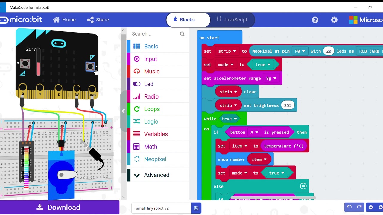 microbit small robot - YouTube